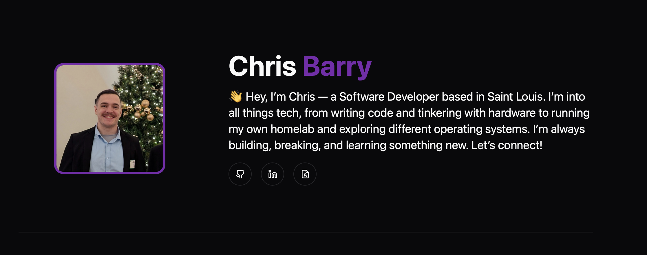 Chris Barry - Software Developer